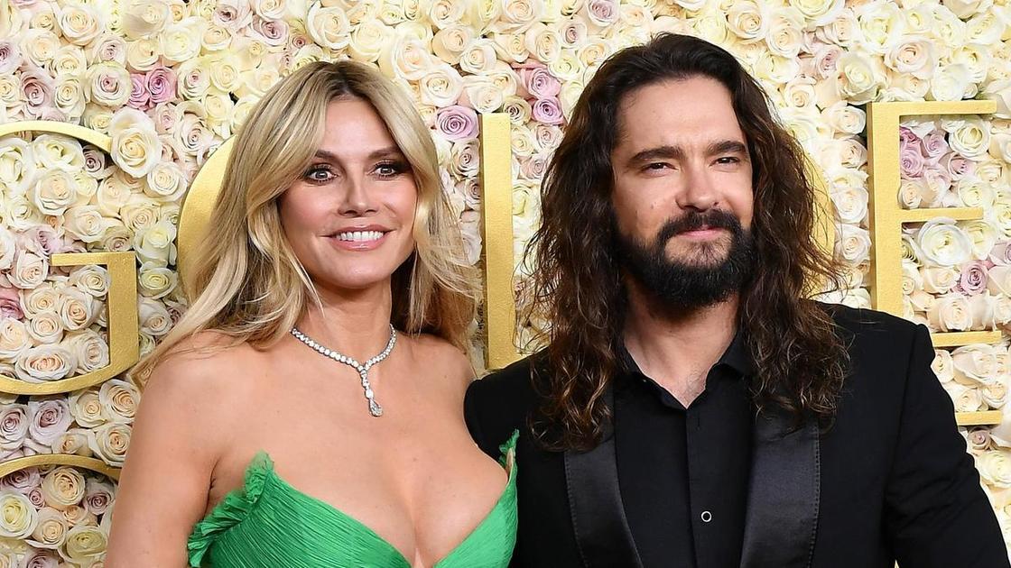 51-летняя Хайди Клум позирует молодому мужу в роковом белье, Виктория Боня в прозрачном кружеве ...