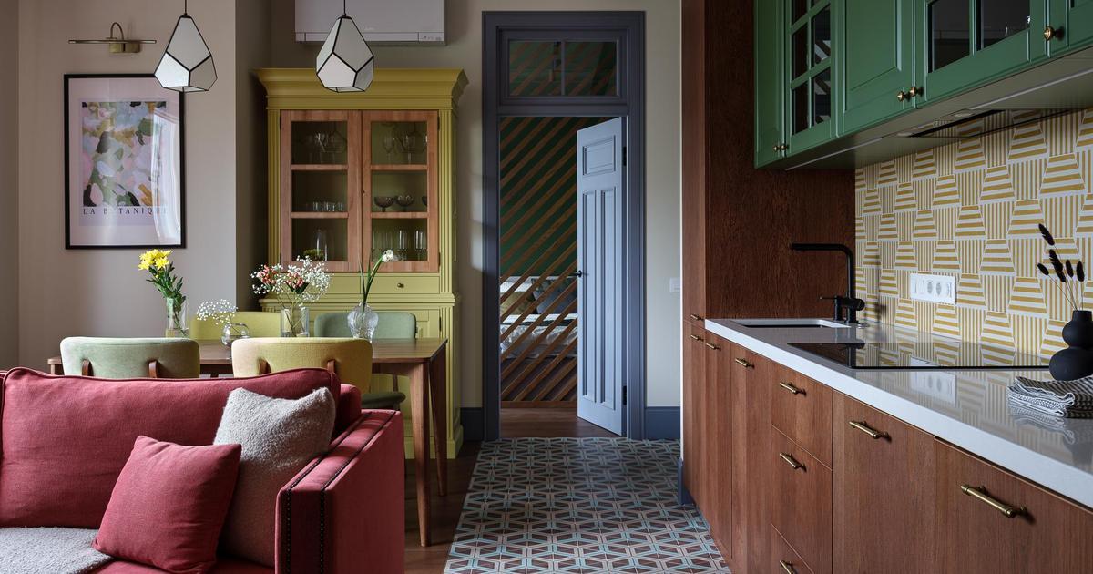 Цветная квартира 90 м² в Москве | myDecor