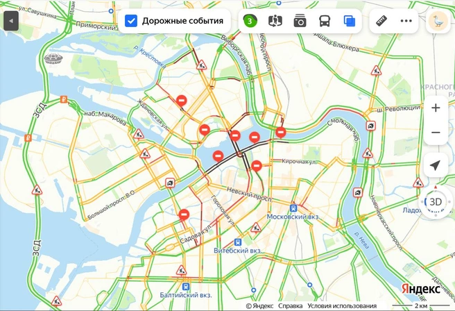 В Петербурге максимальные пробки за день | www.fontanka.ru